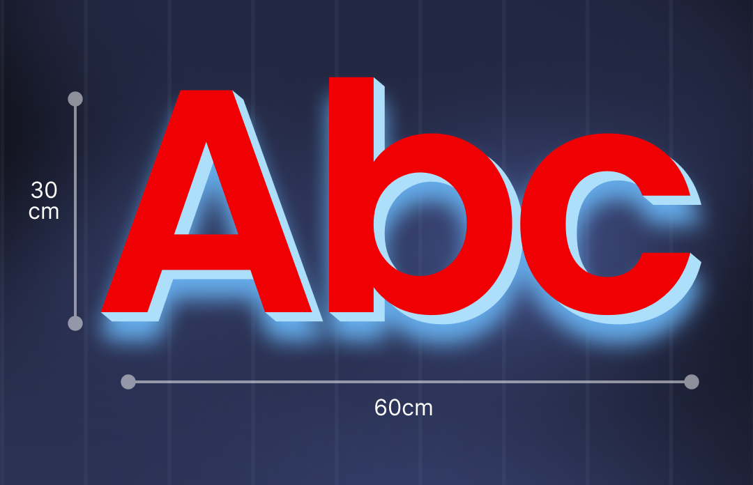 Acrylic Channel Letter Signs – Sign Customiser Demos